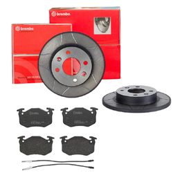 Brembo Bremsensatz-Vorderachse MAX LINE / STANDARD Bremsensatz, Scheibenbremse vorne rechts links Geschlitzt 238mm f&uuml;r RENAULT DACIA 7701202710 770067