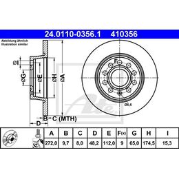 ATE Bremsensatz-Vorn und hinten SG00000E29 Bremsensatz, Scheibenbremse vorne rechts links bel&uuml;ftet 340mm f&uuml;r SKODA SEAT VAG 1K0615601AA 5Q0698451L 8S0