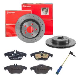 Brembo Bremsensatz-Hinterachse XTRA LINE SK8K0F8WT9 Bremsensatz, Scheibenbremse hinten rechts links Gelocht/innenbel. 300mm f&uuml;r MERCEDES-BENZ 20442307