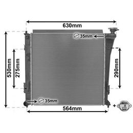 Van Wezel K&uuml;hler, Motork&uuml;hlung 82002303 mit Zubeh&ouml;r f&uuml;r HYUNDAI 25310-3Z000 253103Z050 25310-3Z850