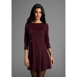 Laura Scott Jerseykleid Ohne Tasche Ohne Taschen figurschmeichelnd mit Knopfdetail - NEUE KOLLEKTION bordeaux 34 - N-Gr N-Gr 34 Jerseykleid in...