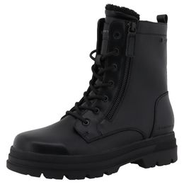 Tom Tailor Winterstiefelette Winterboots, Schn&uuml;rboots mit Blockabsatz schwarz 38 38 Klassischer Stiefelette mit Blockabsatz