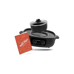 Reishunger Hot Pot mit Grillplatte, 1700W, 2l, schwarz | Gr.: onesize