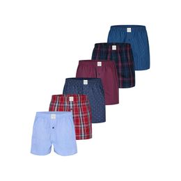 MG-1 6er-Set: Boxershorts in Dunkelblau/ Rot/ Hellblau | Gr.: 164