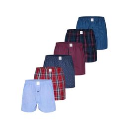 MG-1 6er-Set: Boxershorts in Dunkelblau/ Rot/ Hellblau | Gr.: XL