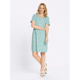 Sieh an! Jersey-Kleid in salbei-ecru-bedruckt | Gr.: 48