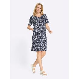 Sieh an! Jersey-Kleid in marine-ecru-bedruckt | Gr.: 50