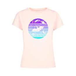 F4NT4STIC Box Tee Retro Alien Weltraum Sonnenuntergang in pink | Gr.: XXL