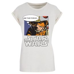 F4NT4STIC Extended Shoulder T-Shirt Star Wars Use the Force in Whitesand | Gr.: XS
