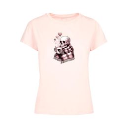 F4NT4STIC Box Tee Cozy Winter Skelett in pink | Gr.: XXL