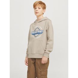 Jack & Jones JACK & JONES JUNIOR Kapuzensweatshirt »JJELOGO SWEAT HOOD 2 COL 24/25 NOOS JNR« Moonbeam 128 128 Hoodie von Jack & Jones Junior für Jungen