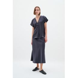 Inwear Kurzarm-Bluse RinnaIW Lockere Passform in Charcoal | Gr.: 36