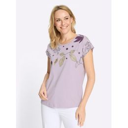 Sieh an! Rundhals-Shirt in flieder-traube-bedruckt | Gr.: 50