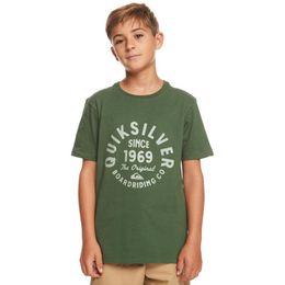 Quiksilver T-Shirt &raquo;Circled Script&laquo; Greener Pastures 12(148-156cm) 12(148-156cm) Stoff: Baumwoll-Jersey-Stoff [160 g/m2]