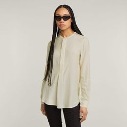G-Star Raw G-STAR Langarmbluse &raquo;Half Placket Top ls wmn&laquo; mit verdeckter Knopfleiste chalk M M Bluse von G-Star