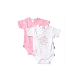 Body Liliput "Nature Baby", Jungen, Gr. 62/68, EURO-Größen, rosa (weiß, rosa), 100% Baumwolle, bedruckt, kurz, Bodys, aus reiner Bio-Baumwolle