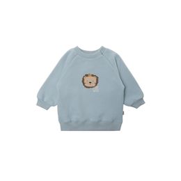Sweatshirt Liliput "Stay Wild", M&auml;dchen, Gr. 110/116, blau (hellblau), 80% Baumwolle, 20% Polyester, bedruckt, normal, Rundhals, Sweatshirts Sweatshirt, mit niedlichem L&ouml;wen-Print