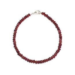 Armband Firetti "Schmuck Geschenk Silber 925 Armschmuck Armband Edelstein Granat" Gr. 19, bunt (silberfarben, rot, rot), Armb&auml;nder, Damen, 19, Silber 925 (Sterlingsilber), Armband, Made in Germany - mit Granat