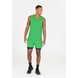 Shorts Endurance "Kros", Herren, Gr. XL, US-Gr&ouml;&szlig;en, gr&uuml;n (neongr&uuml;n), 95% Polyester, 5% Elasthan, unifarben, kurz, Hosen Shorts, Im 2-in-1-Design mit Quick Dry und Stretch-Funktion
