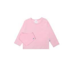 Langarmshirt Liliput, M&auml;dchen, Gr. 74/80, rosa, 100% Baumwolle, unifarben, Rundhals, Shirts Langarmshirt, aus reiner Bio-Baumwolle