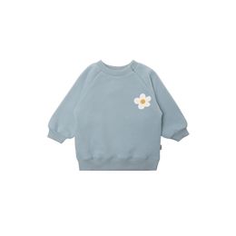 Sweatshirt Liliput "G&auml;nseblume", M&auml;dchen, Gr. 74/80, blau (hellblau), 80% Baumwolle, 20% Polyester, bedruckt, normal, Rundhals, Sweatshirts Sweatshirt, mit niedlichem G&auml;nsebl&uuml;mchen-Print