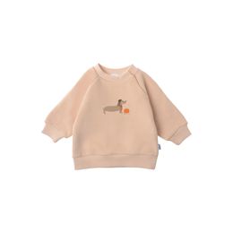 Sweatshirt Liliput "Dackel", M&auml;dchen, Gr. 62/68, beige, 80% Baumwolle, 20% Polyester, bedruckt, normal, Rundhals, Sweatshirts Sweatshirt, aus super weichem Material