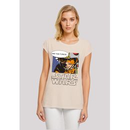 T-Shirt F4NT4STIC "Star Wars Use the Force", Damen, Gr. 4XL, sandwei&szlig;, Obermaterial: 100% Baumwolle, regular fit, Rundhals, ohne B&uuml;ndchen, Shirts T-Shirt, Premium Qualit&auml;t