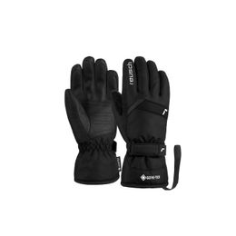 Skihandschuhe Reusch "Flash GORE-TEX Junior", M&auml;dchen, Gr. 4,5, schwarz-wei&szlig; (wei&szlig;, schwarz), 90% Polyester, 10% Polyurethan, mehrfarbig, Handschuhe, mit praktischer Handgelenkschlaufe
