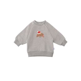 Sweatshirt Liliput "Croissant", M&auml;dchen, Gr. 110/116, grau, 80% Baumwolle, 20% Polyester, bedruckt, normal, Rundhals, Sweatshirts Sweatshirt, mit niedlichem Croissant-Print