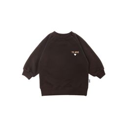 Sweatshirt Liliput "TE AMO", M&auml;dchen, Gr. 98/104, braun (dunkelbraun), 80% Baumwolle, 20% Polyester, bedruckt, normal, Rundhals, Sweatshirts Sweatshirt, aus super weichem Material