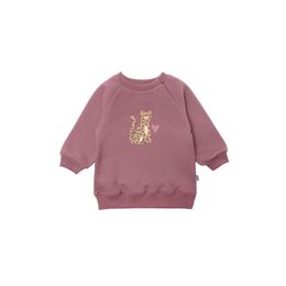 Sweatshirt Liliput "Leopard", M&auml;dchen, Gr. 110/116, rosa, 80% Baumwolle, 20% Polyester, bedruckt, normal, Rundhals, Sweatshirts Sweatshirt, mit niedlichem Leopard-Print