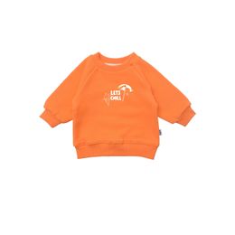 Sweatshirt Liliput "Lets Chill", M&auml;dchen, Gr. 98/104, orange, 80% Baumwolle, 20% Polyester, bedruckt, normal, Rundhals, Sweatshirts Sweatshirt, mit chilligem Frontprint