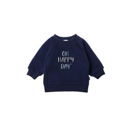 Sweatshirt Liliput "Oh happy day", M&auml;dchen, Gr. 74/80, blau (dunkelblau), 80% Baumwolle, 20% Polyester, bedruckt, normal, Rundhals, Sweatshirts Sweatshirt, mit charmantem Frontprint