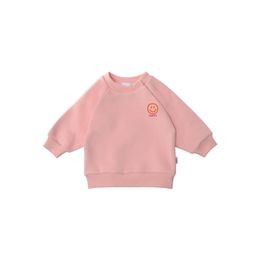 Sweatshirt Liliput "Smiley Happy", M&auml;dchen, Gr. 110/116, rosa, 80% Baumwolle, 20% Polyester, bedruckt, normal, Rundhals, Sweatshirts Sweatshirt, aus super weichem Material