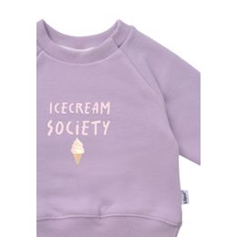 Sweatshirt Liliput "Icecream Society", M&auml;dchen, Gr. 110/116, lila (flieder), 80% Baumwolle, 20% Polyester, bedruckt, normal, Rundhals, Sweatshirts Sweatshirt, mit niedlichem Frontprint