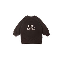 Sweatshirt Liliput "Ciao Kakao", M&auml;dchen, Gr. 98/104, braun, 80% Baumwolle, 20% Polyester, bedruckt, normal, Rundhals, Sweatshirts Sweatshirt, mit coolem Schriftzug auf der Vorderseite