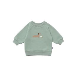 Sweatshirt Liliput "Dackel", M&auml;dchen, Gr. 86/92, gr&uuml;n, 80% Baumwolle, 20% Polyester, bedruckt, normal, Rundhals, Sweatshirts Sweatshirt, mit niedlichem Dackel-Print