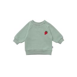 Sweatshirt Liliput "Erdbeere", M&auml;dchen, Gr. 110/116, gr&uuml;n, 80% Baumwolle, 20% Polyester, bedruckt, normal, Rundhals, Sweatshirts Sweatshirt, aus super weichem Material
