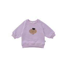 Sweatshirt Liliput "Franzbr&ouml;tchen", M&auml;dchen, Gr. 110/116, lila (flieder), 80% Baumwolle, 20% Polyester, bedruckt, normal, Rundhals, Sweatshirts Sweatshirt, aus super weichem Material