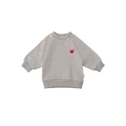 Sweatshirt Liliput "Herz", M&auml;dchen, Gr. 110/116, grau, 80% Baumwolle, 20% Polyester, bedruckt, normal, Rundhals, Sweatshirts Sweatshirt, aus super weichem Material
