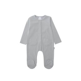 Overall Liliput "Little One", M&auml;dchen, Gr. 56, EURO-Gr&ouml;&szlig;en, grau (hellgrau), 95% Baumwolle, 5% Polyester, Overalls Overall, aus weichem, geripptem Material