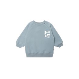 Sweatshirt Liliput "Sun Day", M&auml;dchen, Gr. 74/80, blau (hellblau), 80% Baumwolle, 20% Polyester, bedruckt, normal, Rundhals, Sweatshirts Sweatshirt, mit B&uuml;ndchen am &Auml;rmel