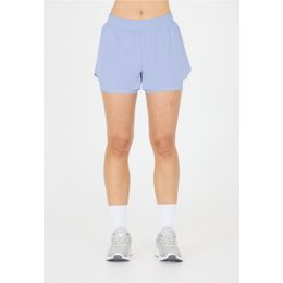 Shorts Endurance "Val", Damen, Gr. 44, EURO-Größen, blau (jeansblau), 92% Polyester, 8% Elasthan, unifarben, kurz, Hosen Shorts, mit Quick Dry-Technologie