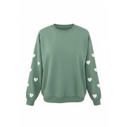 studioselect Sweatshirt 'Clara' Damen Gr&ouml;&szlig;e L mint / wei&szlig;