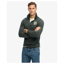 Superdry f&uuml;r Herren. M2014011A Vintage Athletic Rugby gr&uuml;nes Poloshirt (S), L&auml;ssig, Baumwolle, Langarm
