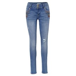 KOROSHI Jeans Damen Gr&ouml;&szlig;e 29 dunkelblau / rot