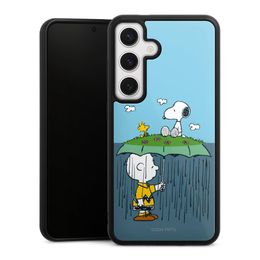 DeinDesign Galaxy S24 Handy Gallery Case Handyh&uuml;lle 9H Geh&auml;rtetes Glas R&uuml;ckseite H&uuml;lle Peanuts Children Snoopy Gallery Case