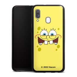 DeinDesign Galaxy A40 Handy Silikon H&uuml;lle Case schwarz Handyh&uuml;lle Official Licensed Product Kindheit Spongebob
