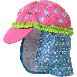 Playshoes Hut M&auml;dchen Gr&ouml;&szlig;e 49 himmelblau / kiwi / pink