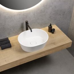 rivea Maila Aufsatzwaschtisch B: 47 H: 16,6 T: 38 cm, mit pflegeleichter Oberfl&auml;che, BR0529WH,